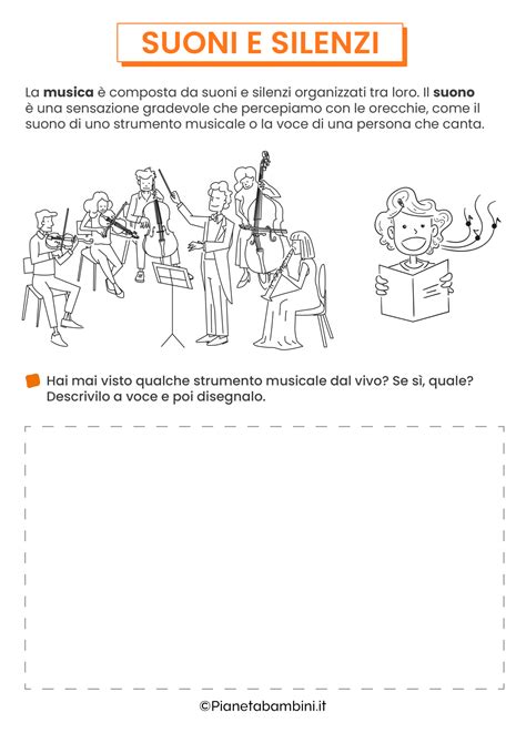 Suoni E Silenzi Schede Didattiche Per Bambini PianetaBambini It