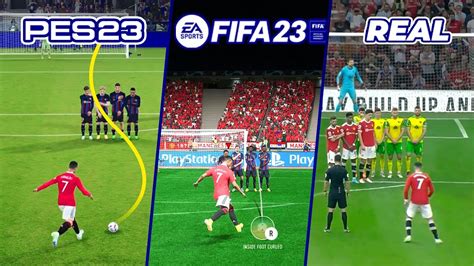 Fifa Vs Efootball Vs Real Life Free Kick Comparison Youtube