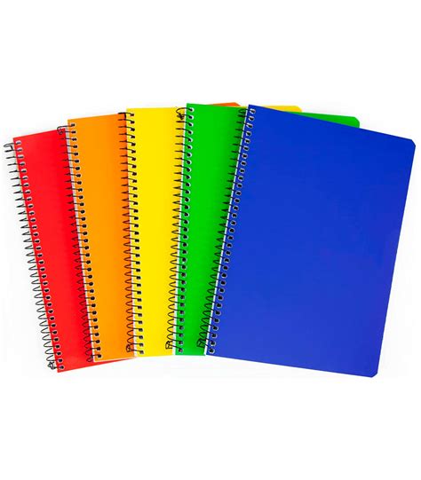 Tradineur Pack de 5 cuadernos de pauta tamaño 4º tapas de cartón