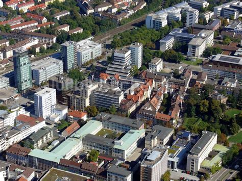 Freiburg Im Breisgau Von Oben Stadtteilansicht Der Altstadt Von