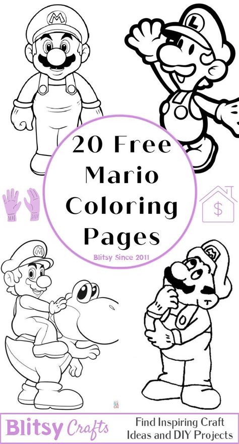 Super Mario Characters Coloring Pages