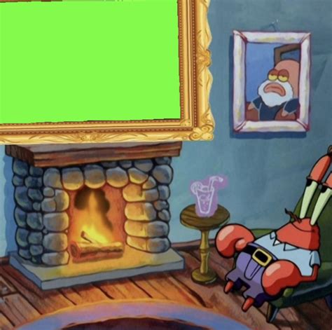 Mr Krabs Admiring Art Blank Template Imgflip