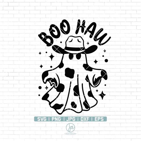 Boo Haw SVG PNG Cowboy Ghost Svg Halloween Svg Western Etsy Australia