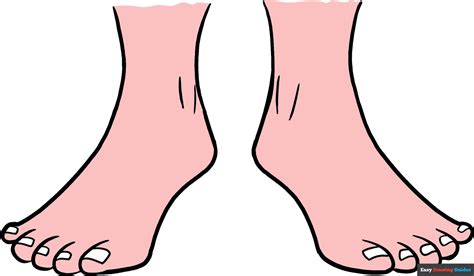 How To Draw Feet Really Easy Drawing Tutorial