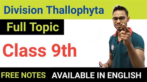 Division Thallophyta Class Biology Hindi By Yes Sir Youtube