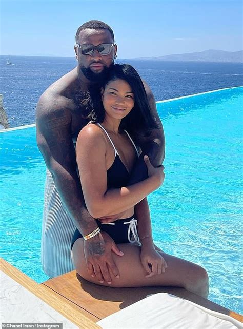 Chanel Iman Slips Into A Bikini As She Cosies Up To Her Shirtless Beau