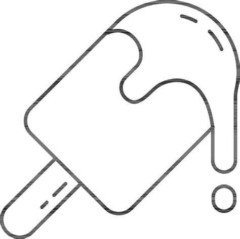 Popsicle Icon In Black Outline 24455065 Vector Art At Vecteezy