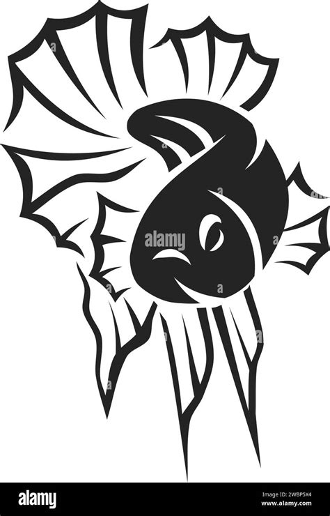 Betta Fish Logo Template Isolated Brand Identity Icon Abstract Vector