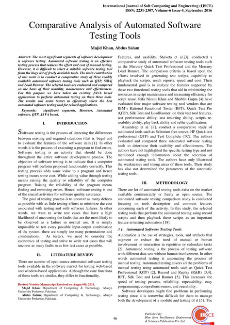pdf comparative analysis of automated software testing tools