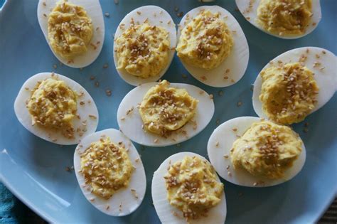 Wasabi Sesame Deviled Eggs The Naked Avocado