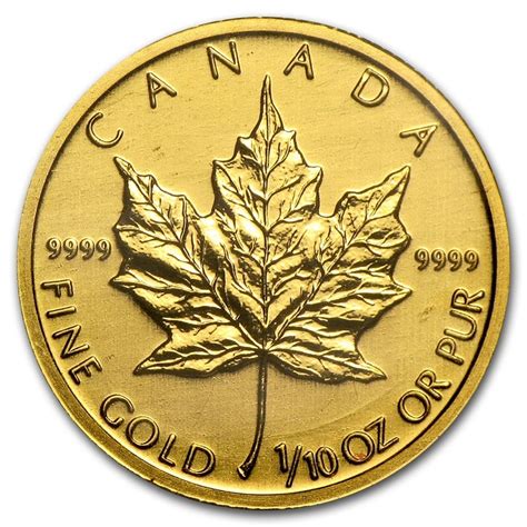 Buy Maple Leaf 1 10 Oz Gold Coin The Bullion People