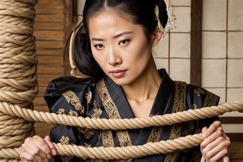 A Photo Of An Asian Woman Bound With Ropes By Alchlch Playground