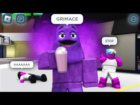 Grimace Milkshake Roblox Brookhaven Rp Funny Moments Youtube