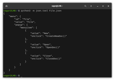 pretty print json in linux command line