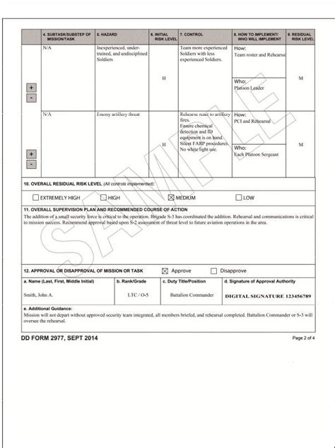 Dd Form Sample