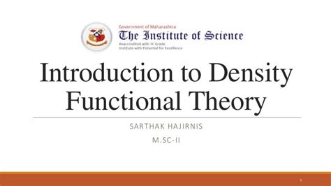 introduction to density functional theory