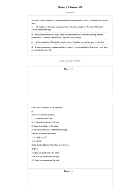 problem for each of these arguments determine whether the argument is correct or incorrect and
