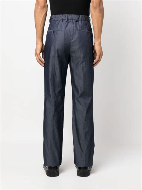 Ferragamo Belted Straight Leg Trousers Farfetch