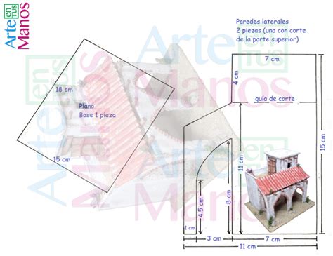 Casas en Cartón Para Pesebres Belenes Modelo F6 Arte en Tus Manos