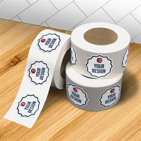 Custom Printed Roll Labels Bulk Vinyl Sticker Rolls
