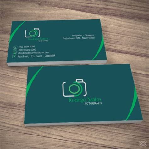 Cartões de visita para Fotógrafos Criativos e Elegantes