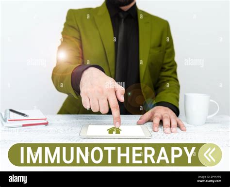 Redacción que muestra el texto Inmunoterapia palabra para el