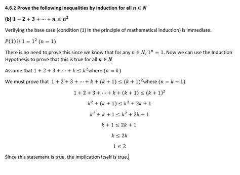 proof verification prove the inequality 1 2 3 cdots n le n 2 using induction mathematics
