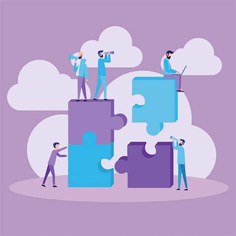 Concepto de ilustración de trabajo en equipo Vector Premium