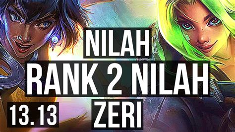 NILAH Maokai Vs ZERI Rakan ADC Rank 2 Nilah Legendary 10 3 6
