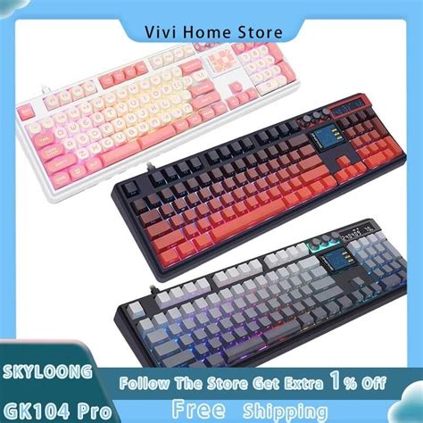 Gk104 Pro SKYLOONG Mechanical Keyboard Customization Mode Wireless