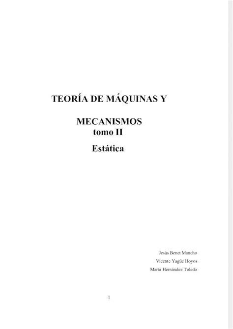 PDF Manual de Teoría de Máquinas y Mecanismos II Estática DOKUMEN