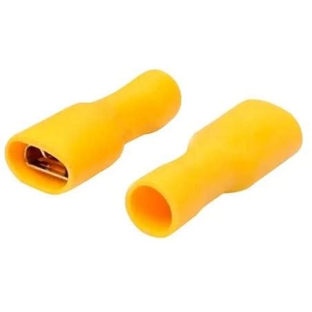 Terminal hembra tipo fastón D1 L 1 4 calibre 10 12 con aislante
