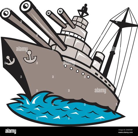 Battleship Guns Stock Vector Images Alamy
