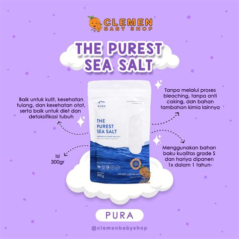 Jual Pura Purest Sea Salt Garam Halus 300gr Shopee Indonesia