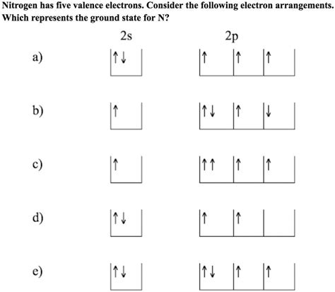 Nitrogen Has Five Valence Electrons Consider The Following Electron