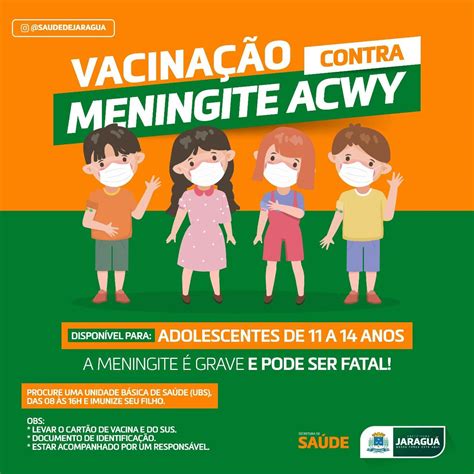 Atenção pais e responsáveis vacinação contra meningite ACWY