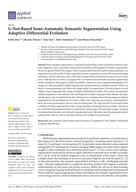 pdf u net based semi automatic semantic segmentation using adaptive differential evolution