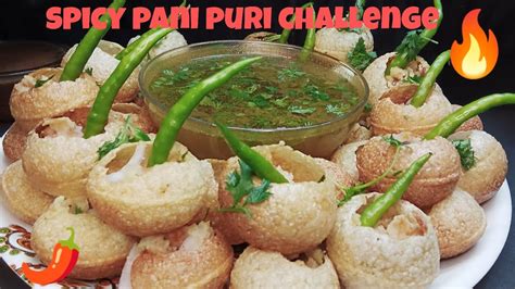 Spicy Pani Puri Eating Challenge With Lits Of Chillis Asmr Mukbang