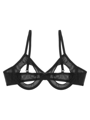 Women Sexy Lingerie Lace Floral Sheer Hollow Out Open Nipples Unlined Bra Tops Ebay