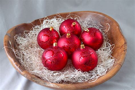 Ornament červený set Vánoční ozdoby LYRA decor s r o