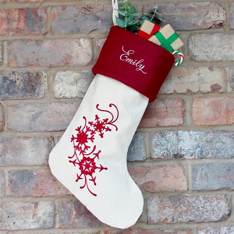 Personalised Embroidered Christmas Stocking Etsy