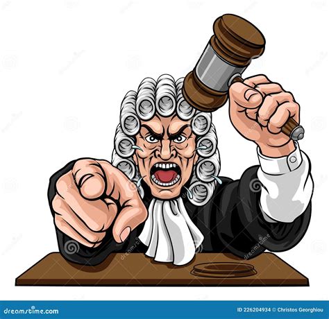 Personagem De Desenho Animado Do Juiz Ilustração do Vetor Ilustração