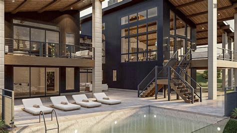 Luxurious Modern Mountain Style House Plan With Expansion Option