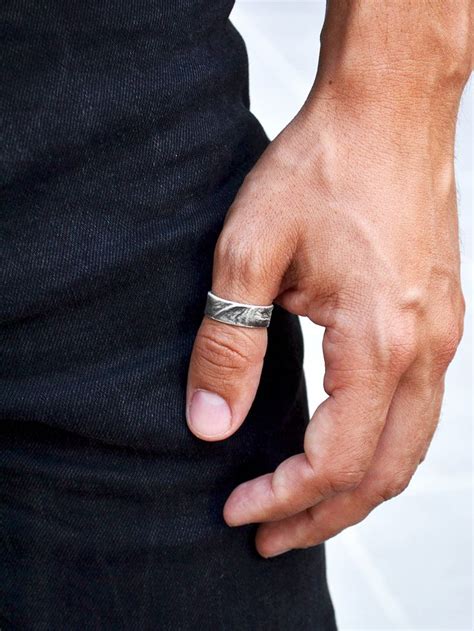 Mens Adjustable Ring Thumb Ring Mens Gift Inspirational Ring Raw