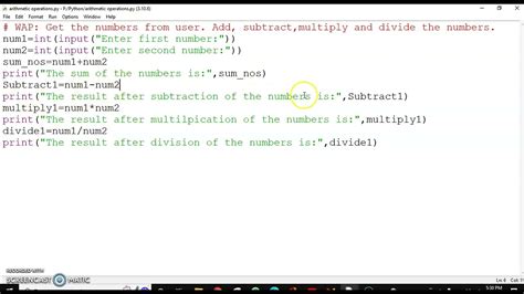 pythonprogramming ip class xi get the numbers from user add subtract multiply divide the