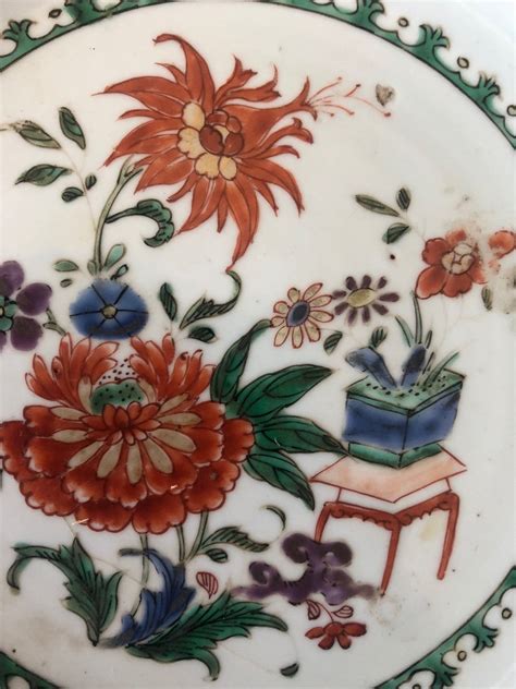 Proantic Paire Assiettes Porcelaine De Chine 18 Eme Siècle