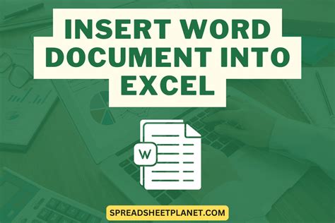 How To Insert Word Document Into Excel 5 Easy Ways