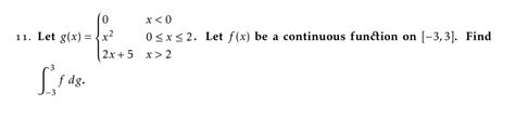 solved let let f x be a continuous function on [ 3 3]