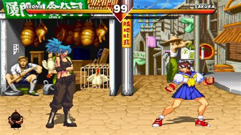 Leona Vs Sakura High Level Insane Epic Fight Street Fighter M U G E