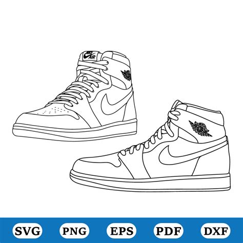 Sneakers Outline Air Jordan SVG Jordan Logo Svg Nike Logo Inspire